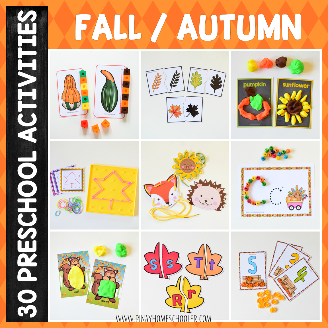 Fall Autumn Preschool Math and Literacy Pack – Pinay Homeschooler Shop