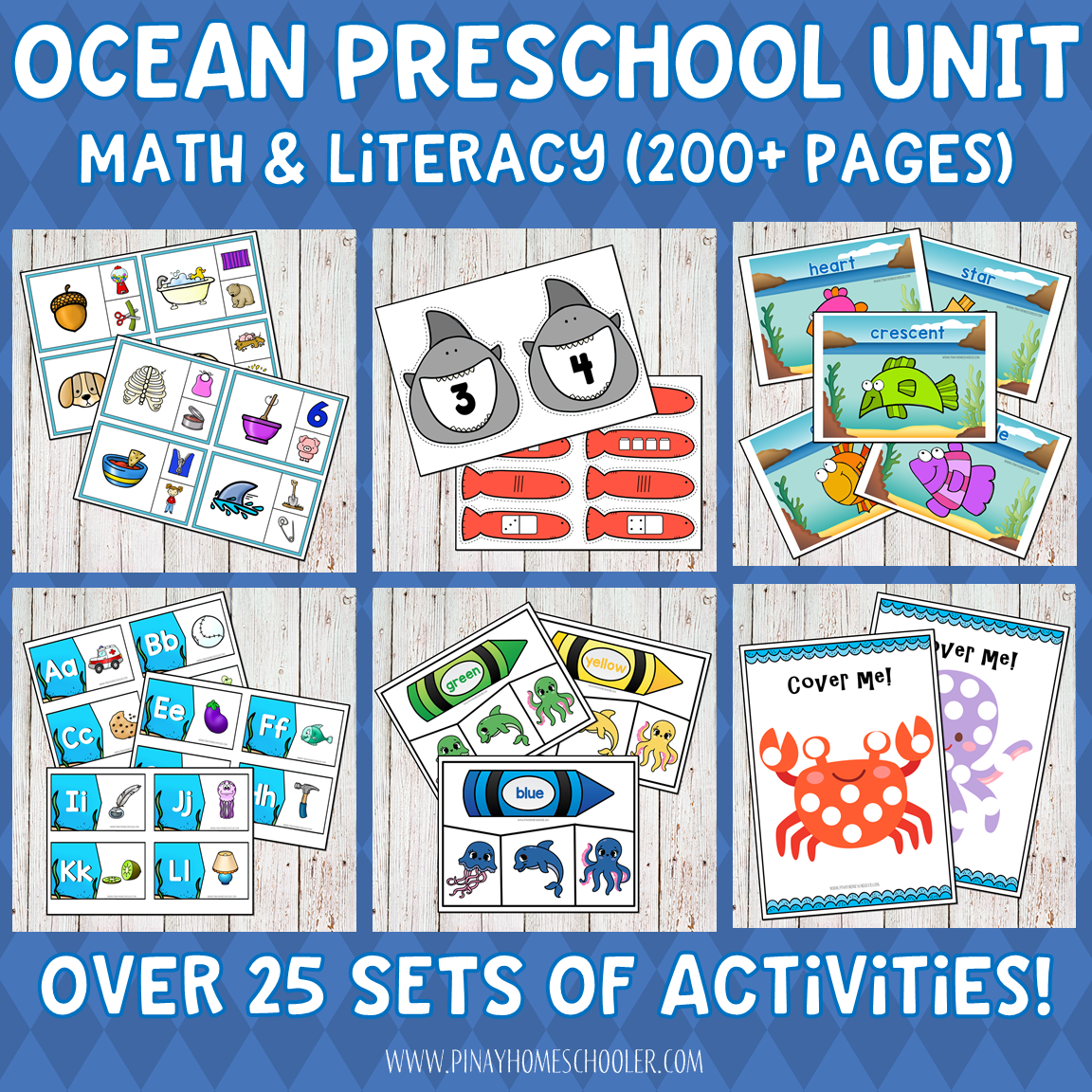 Ocean Preschool Math and Literacy Pack – Pinay Homeschooler Shop