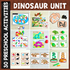 Dinosaur Preschool/ Kindergarten Unit - Math and Literacy Centers ...