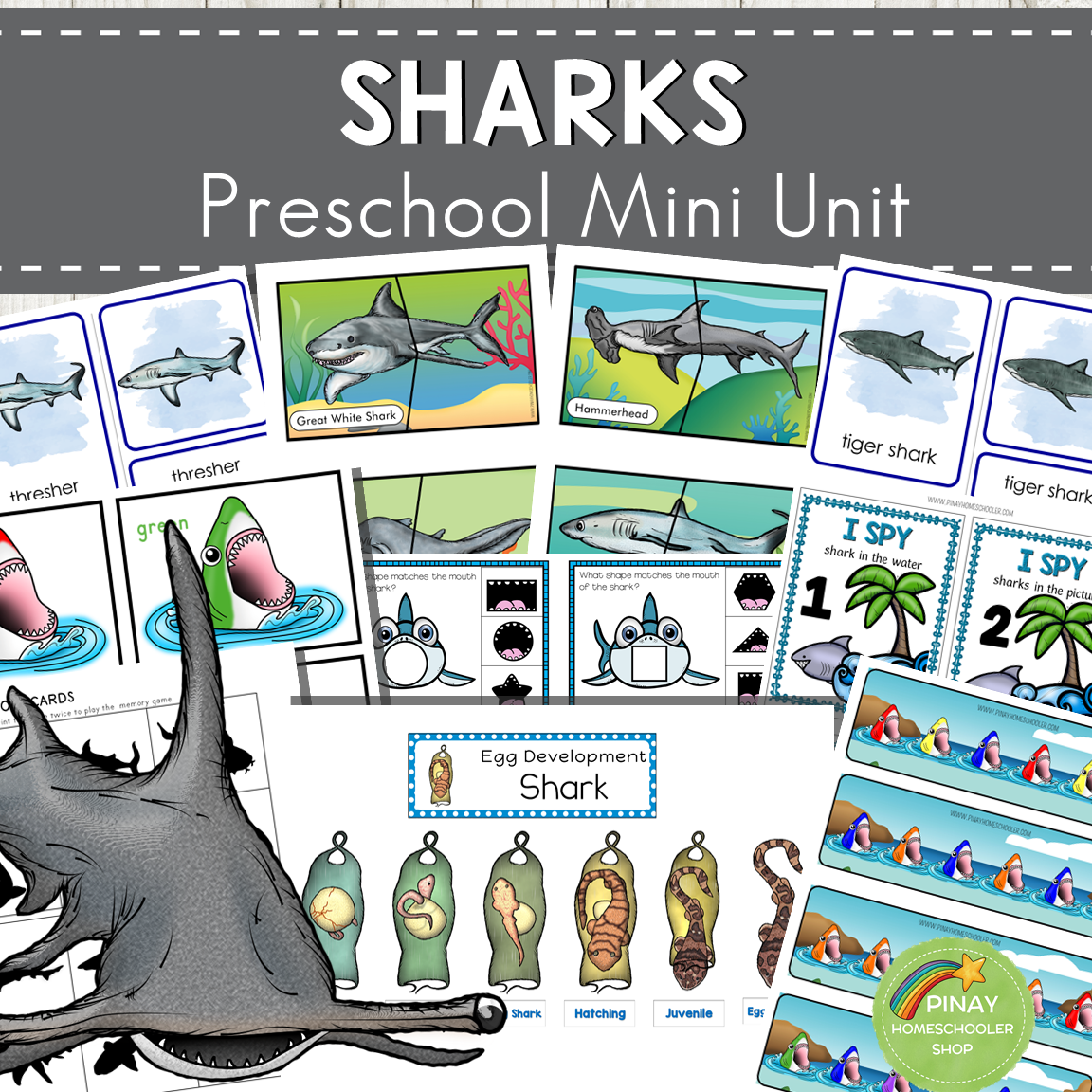 Sharks Preschool Mini Unit Activities – Pinay Homeschooler Shop