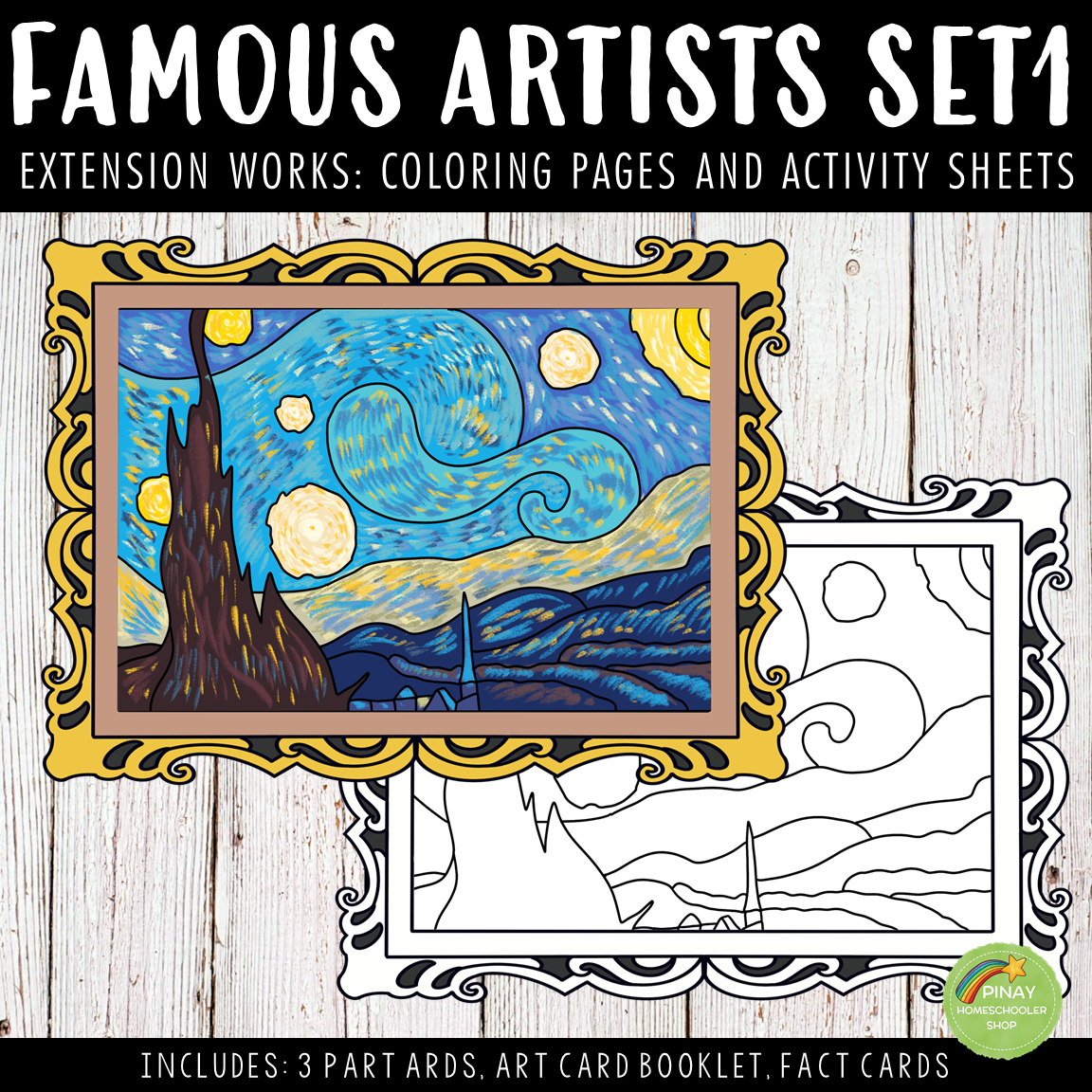 Famous Artists Activity Worksheets Bundle Set 1 – Pinay Homeschooler Shop