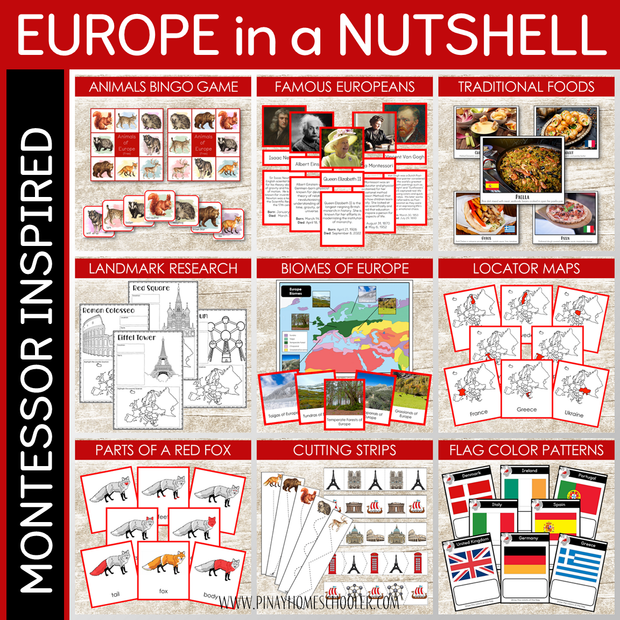 Europe in a Nutshell - Montessori Continent Study – Pinay Homeschooler Shop