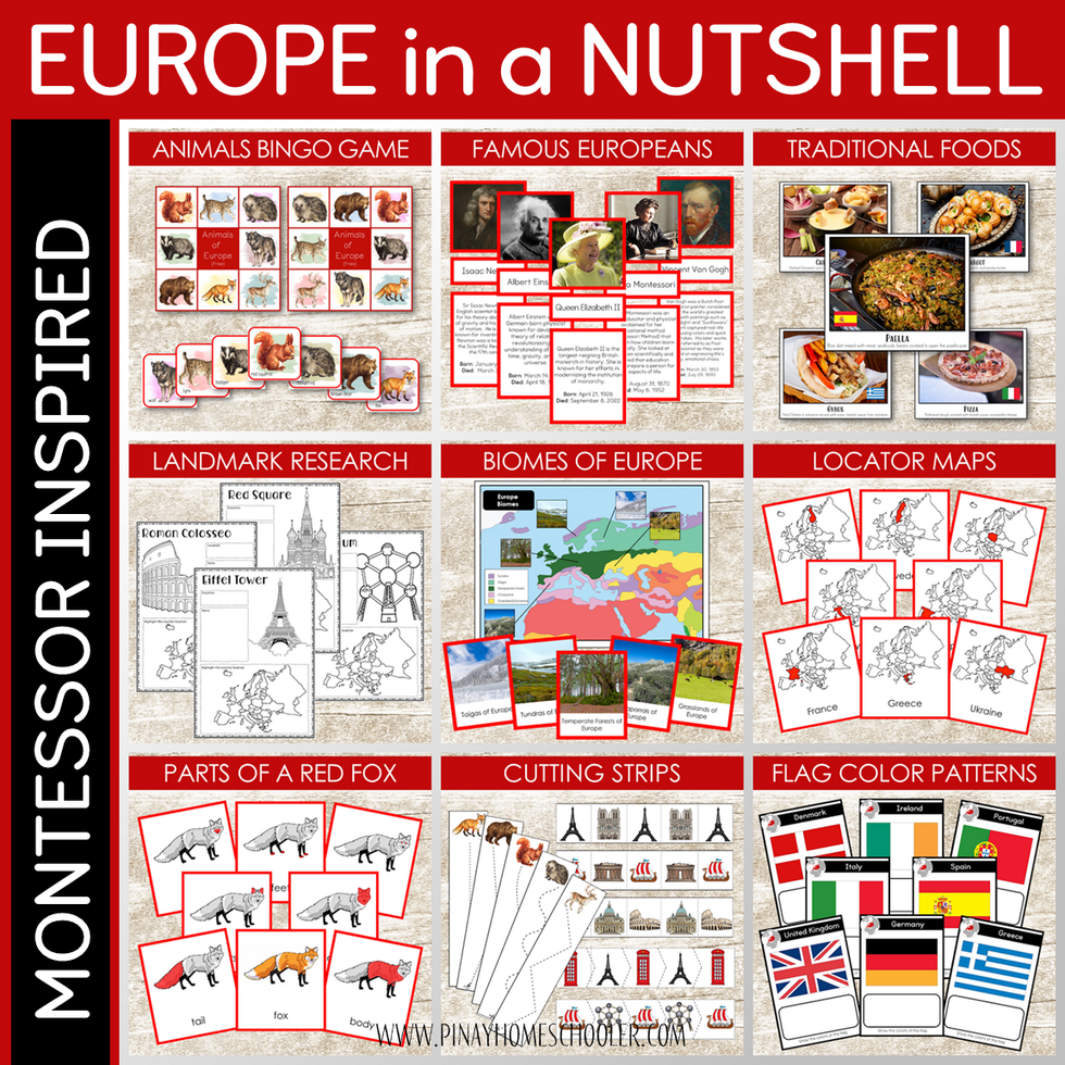 Europe in a Nutshell - Montessori Continent Study – Pinay Homeschooler Shop