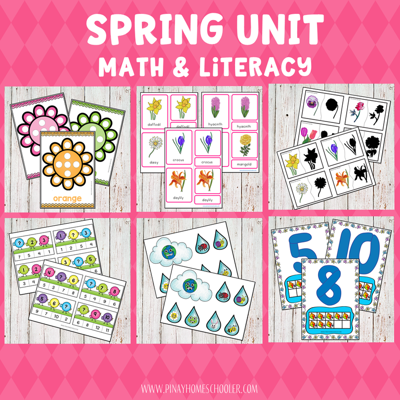 Spring Preschool Math and Literacy Pack – Pinay Homeschooler Shop