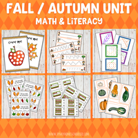Fall Autumn Preschool Math and Literacy Pack – Pinay Homeschooler Shop