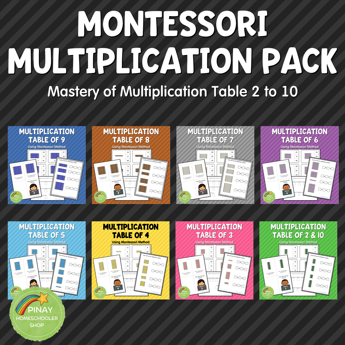 Montessori Multiplication Worksheets BUNDLE – Pinay Homeschooler Shop
