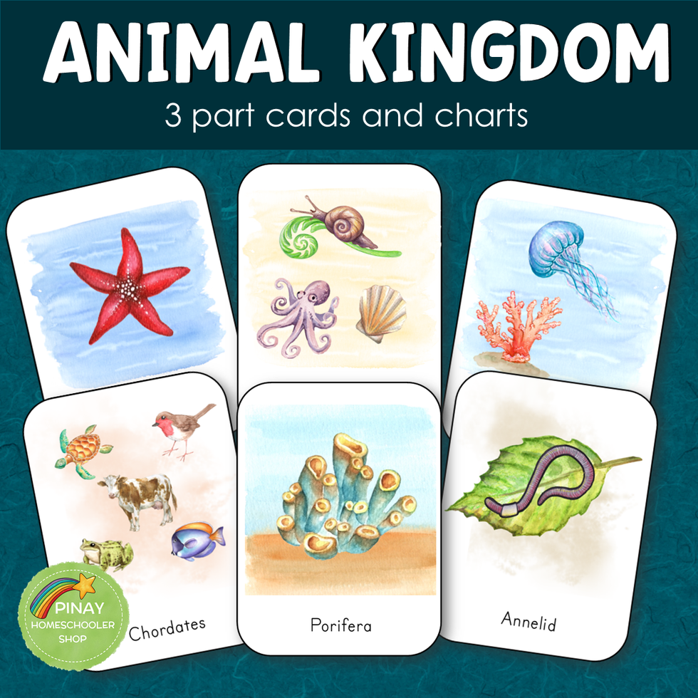 Animal Kingdom 3 Part Cards and Charts – Pinay Homeschooler Shop