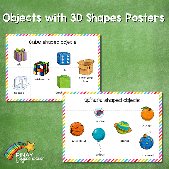 3D Shapes in Real Life Learning Pack – Pinay Homeschooler Shop